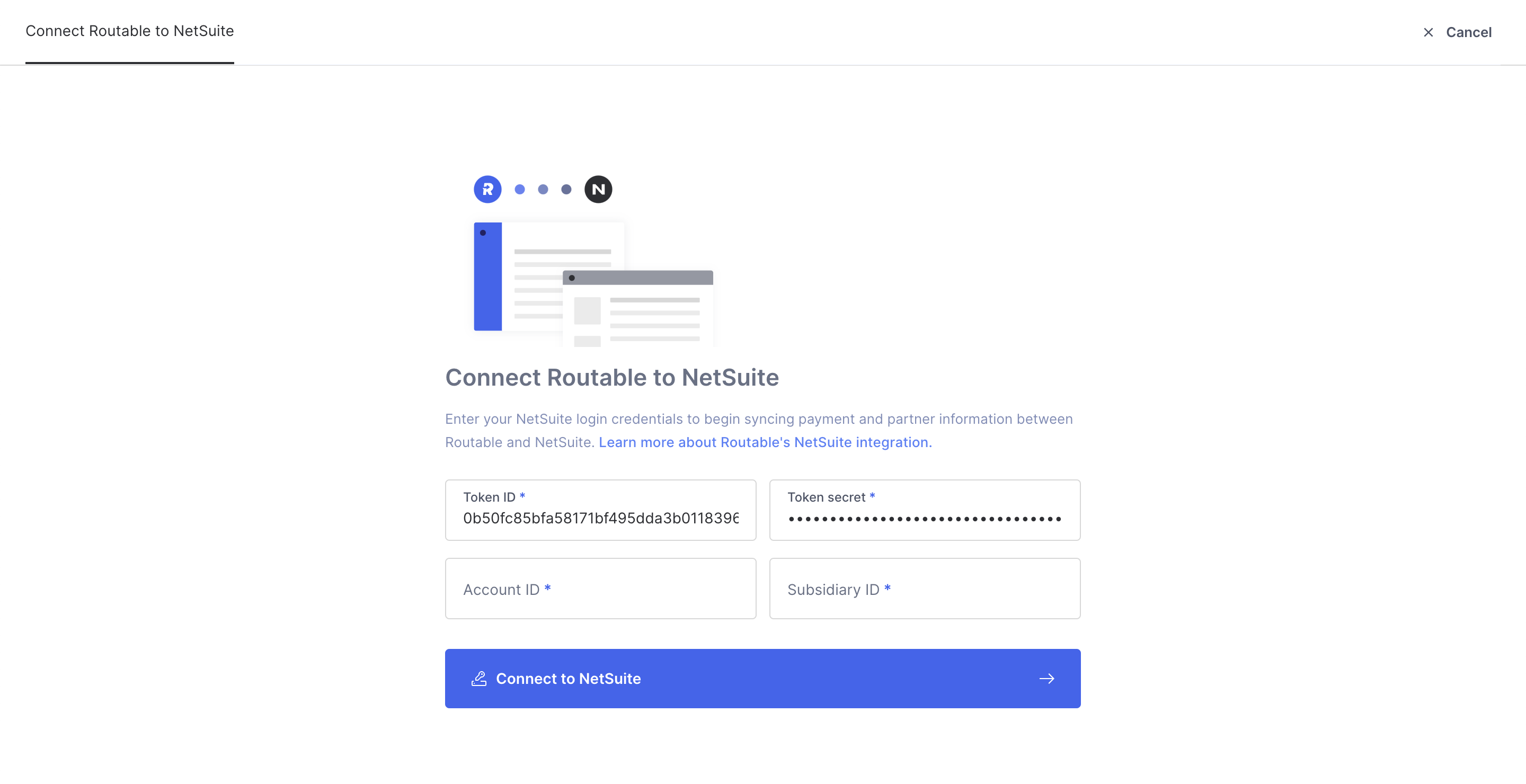 Updating your Oracle NetSuite credentials – Routable