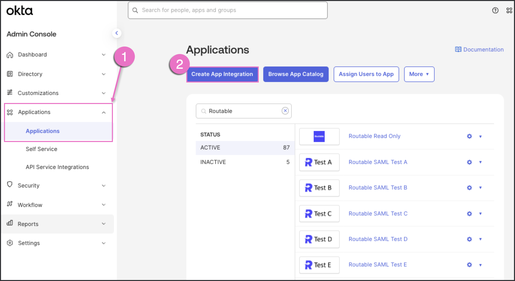Setting up SSO via SAML for Okta – Routable