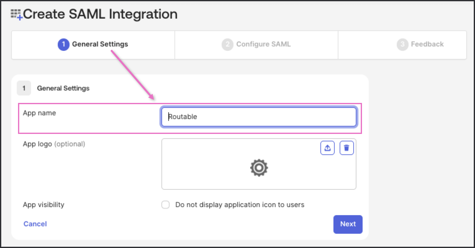 Setting up SSO via SAML for Okta – Routable