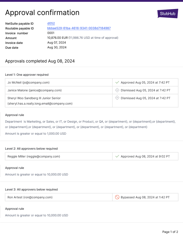 Configuring and customizing your approval settings – Routable